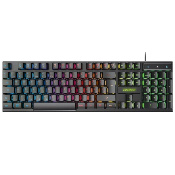 Everest Gamer Billentyűzet - KB-188 Borealis Rainbow (N-key, USB ...