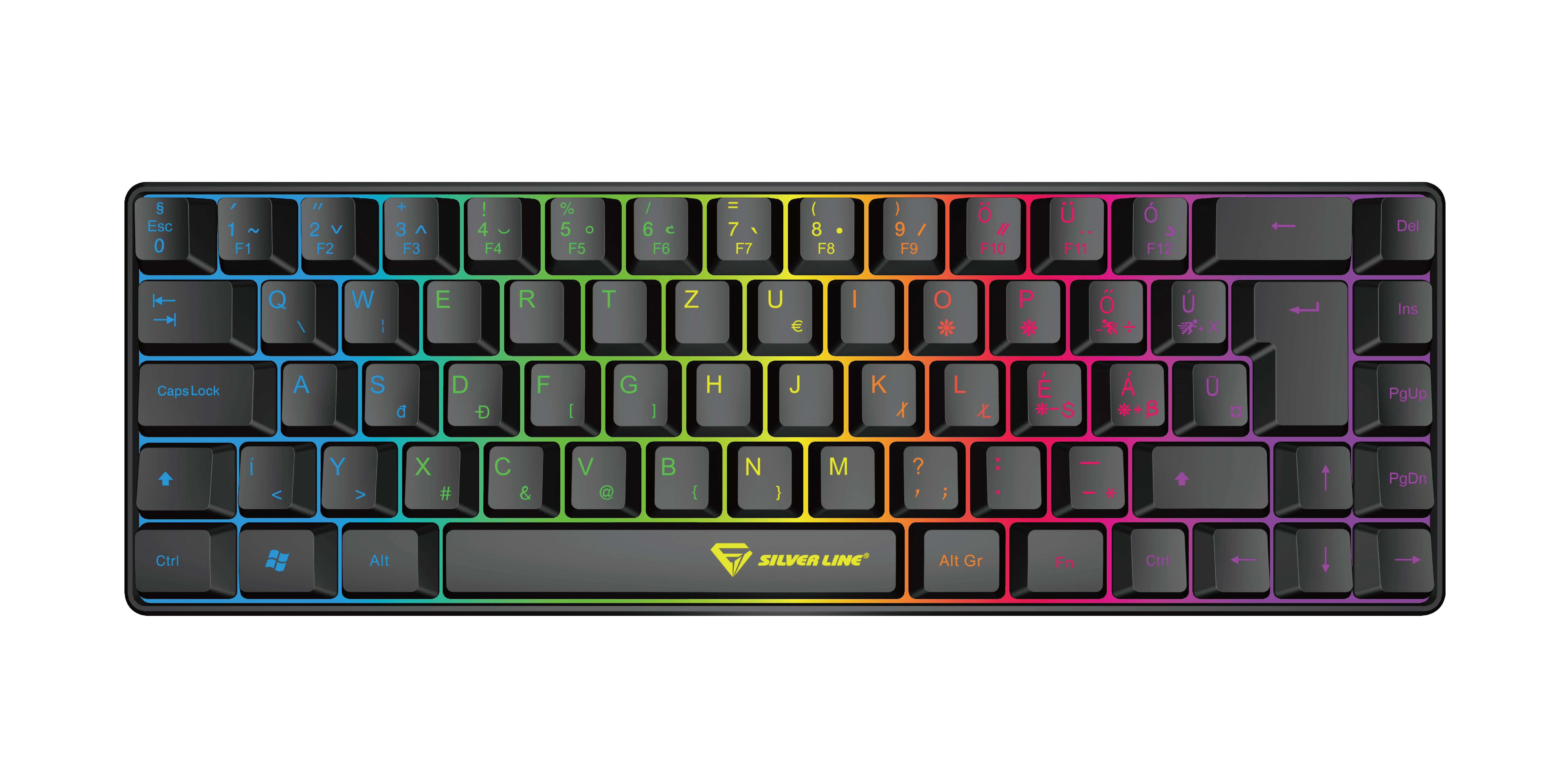 Silverline KB68 gamer billentyűzet RGB magyar nyelvű | pcx.hu