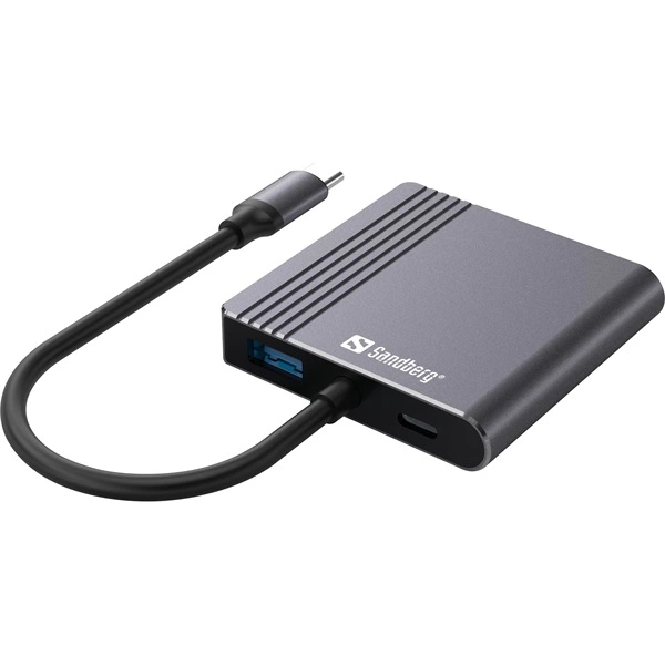 Sandberg Notebook Dokkoló - USB-C Dock 2xHDMI+USB+PD (Bemenet: USB-C ...