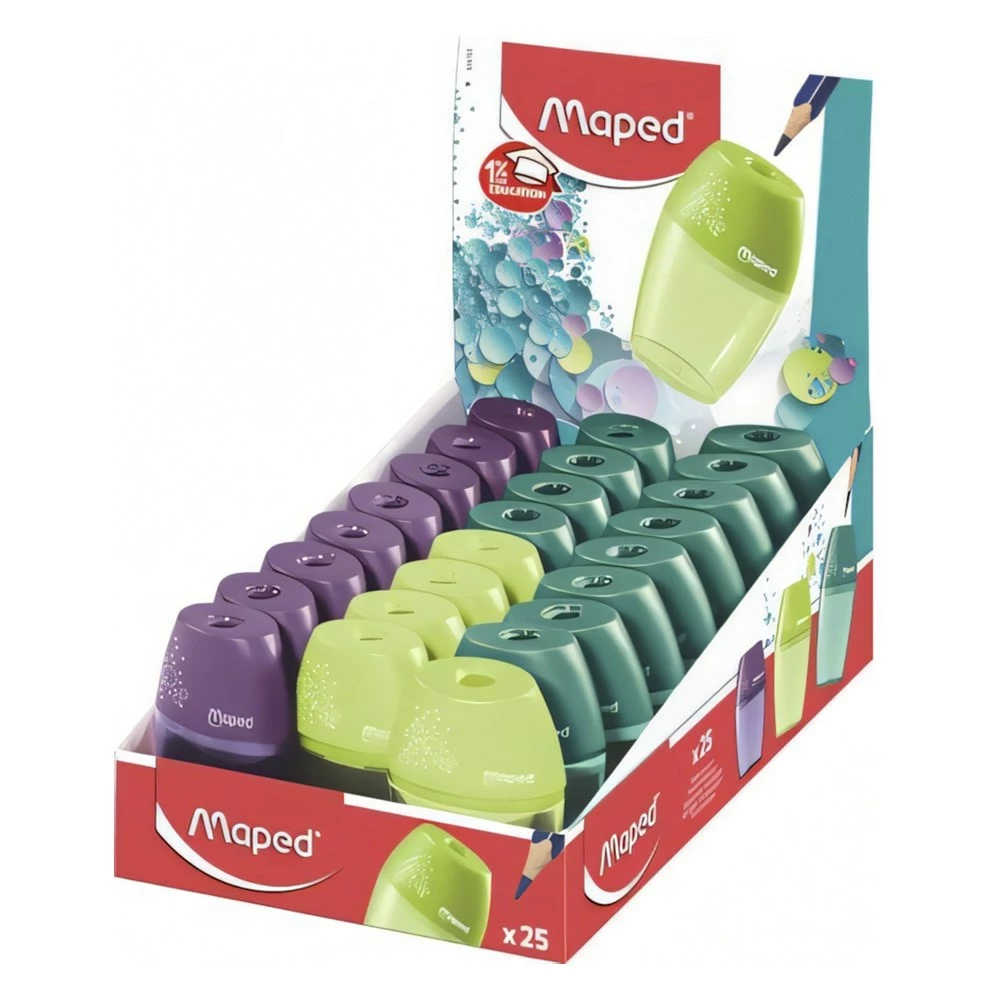 Hegyező MAPED Shaker 1 lyukú tartályos vegyes színek 534753 | pcx.hu
