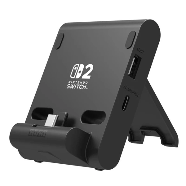 Hori Dual PlayStand Nintendo Switch 2 Official USB-A - USB-C fekete állvány és töltő NSX-002E ...