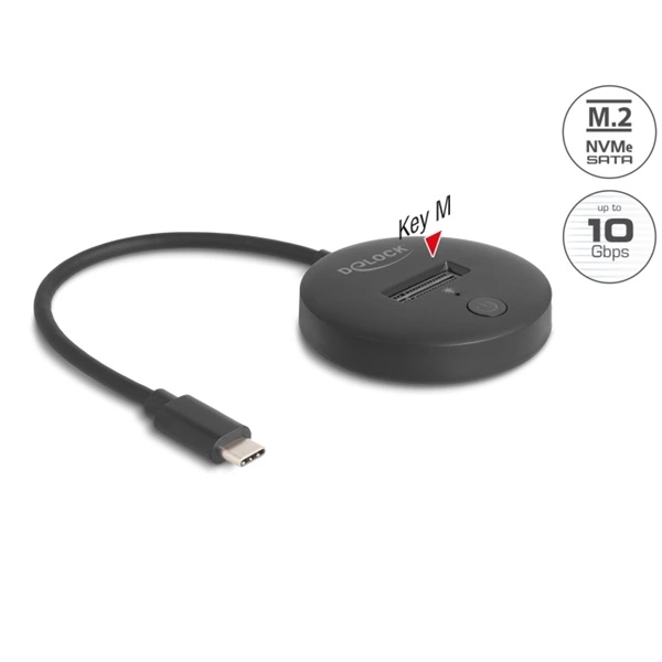 DELOCK USB 10 Gbps Type-C Docking Station M.2 NVMe / SATA SSD 64254 ...